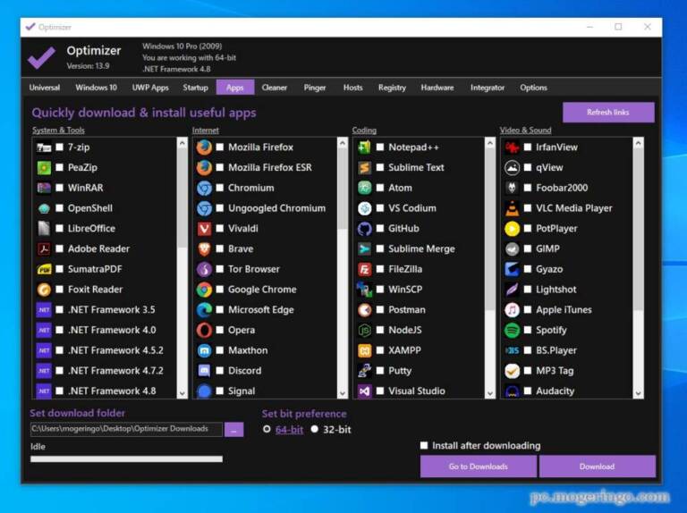 PC上級者向け!! Windowsを快適化、最適化できる無料ソフト 『Optimizer』 - PCあれこれ探索