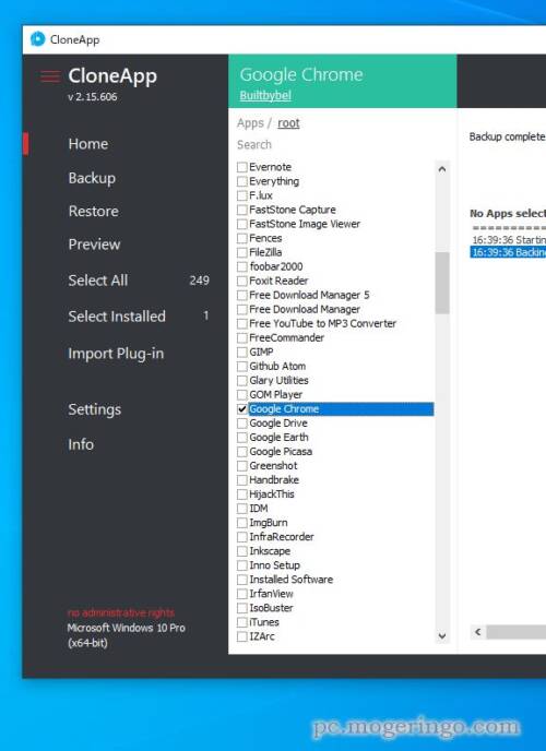 OSや対応アプリの設定を一括バックアップできるPC移行に便利なソフト 『CloneApp』 - PCあれこれ探索