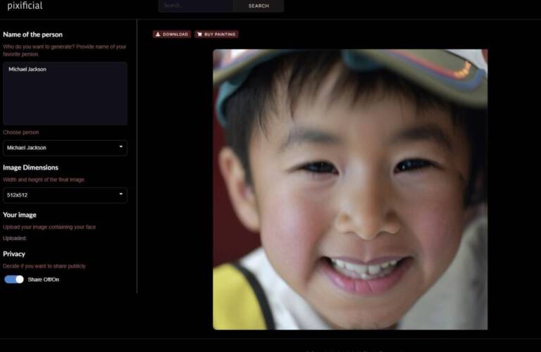自分の顔を有名人にしてくれるAIを使ったWebサービス 『pixificial』 - PCあれこれ探索
