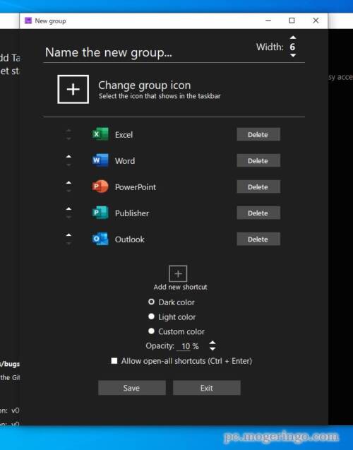 タスクバーに美しくアイコンを並べて起動できるランチャーソフト 『Taskbar Groups』 - PCあれこれ探索