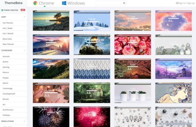 WindowsやChromeのテーマが集まる、オリジナルテーマを作成可能なWebサービス 『ThemeBeta』 - PCあれこれ探索