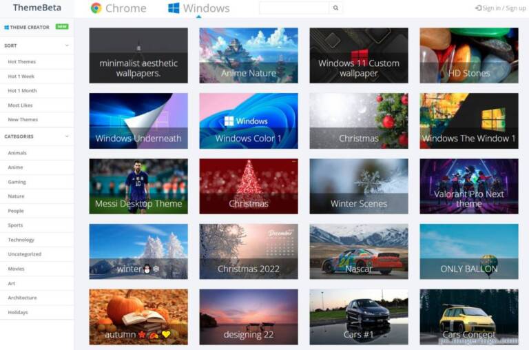 WindowsやChromeのテーマが集まる、オリジナルテーマを作成可能なWebサービス 『ThemeBeta』 - PCあれこれ探索