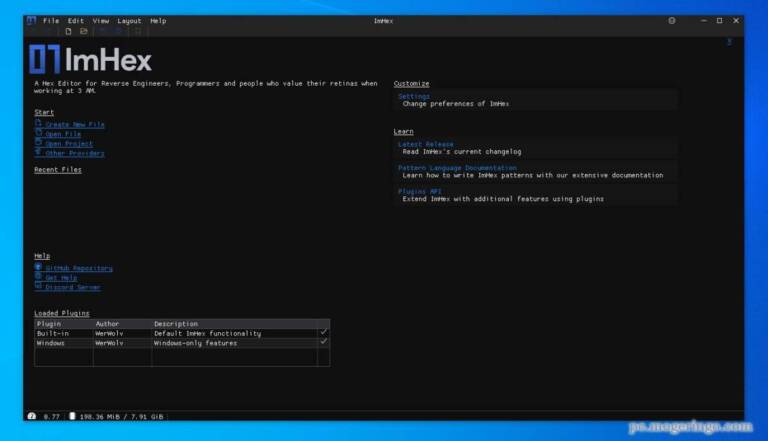 高機能過ぎるなバイナリエディタ、パターンで色分けなど機能豊富 『ImHex』 - PCあれこれ探索