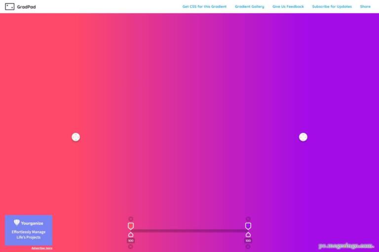 グラデーションをデザインするのに最高な使い心地のWebツール 『GradPad』 - PCあれこれ探索