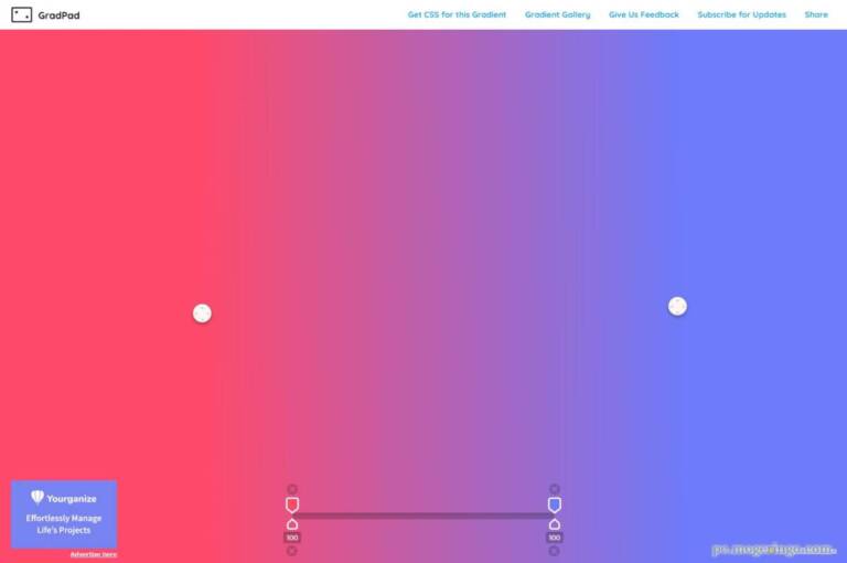 グラデーションをデザインするのに最高な使い心地のWebツール 『GradPad』 - PCあれこれ探索