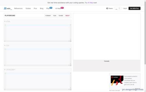 Web上でHTML、CSS、JavaScriptをリアルタイムで確認、実行できるWebサービス 『Playground』 - PCあれこれ探索