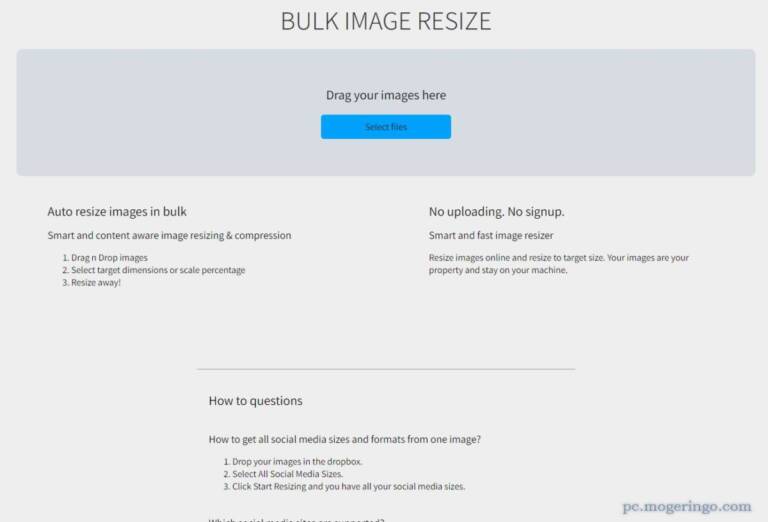 各種SNSに最適な画像サイズにしてくれるアップロード不要なWebアプリ 『Bulk Image Resize』 - PCあれこれ探索