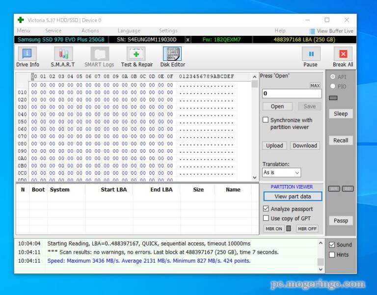 SSDやHDDを詳細診断、SMART情報や診断、修復機能を搭載したフリーソフト 『Victoria SSD/HDD』 - PCあれこれ探索