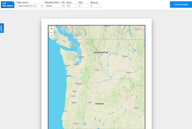 衛星地図や3Dマップも対応!! 地図を見やすくPDFにできるWebサービス 『PDF Map Maker』 - PCあれこれ探索
