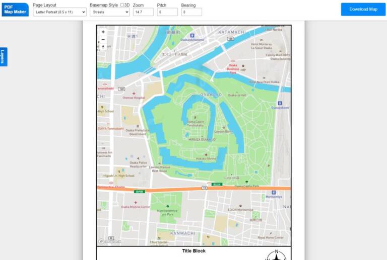 衛星地図や3Dマップも対応!! 地図を見やすくPDFにできるWebサービス 『PDF Map Maker』 - PCあれこれ探索