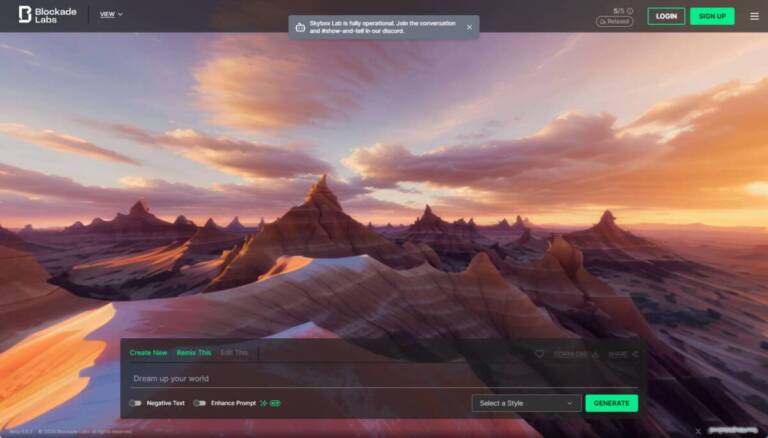 360度の風景をAIが作り出すスゴイWebサービス 『Blockade Labs Skybox』 - PCあれこれ探索