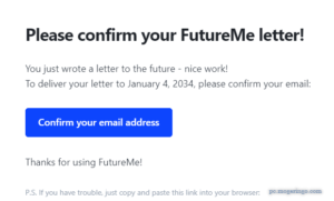 10年後の自分に手紙が送れるWebサービス 『FutureMe』 - PCあれこれ探索