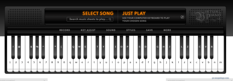 楽曲豊富!! アシスト機能付きで本格的ピアノ演奏ができるWebサービス 『Virtual Piano』 - PCあれこれ探索