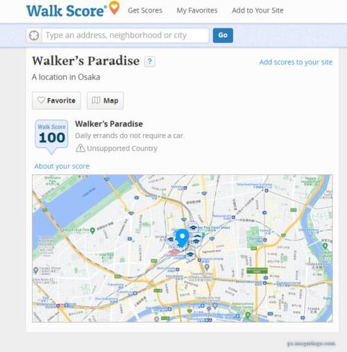 歩きやすさを数値化、住みやすさを計測できるWebサービス 『Walk Score』 - PCあれこれ探索