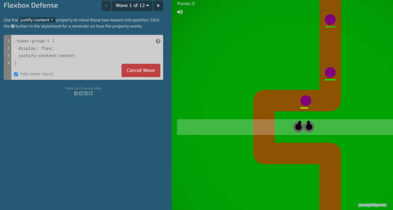 タワーディフェンスを攻略しながらCSSのFlexboxを習得できるWebサービス 『FLEXBOX DEFENSE』 - PCあれこれ探索