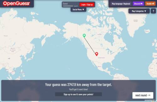 無料で遊べるGeoGuessrみたいな地図当てクイズゲーム 『OpenGuessr』 - PCあれこれ探索