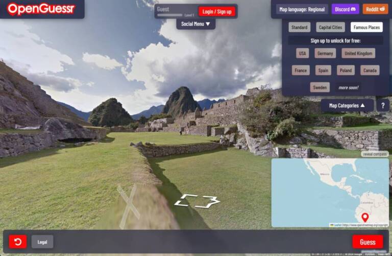 無料で遊べるGeoGuessrみたいな地図当てクイズゲーム 『OpenGuessr』 - PCあれこれ探索