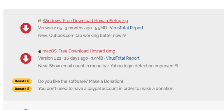 Gmailなど様々なメールに対応したメールチェッカーソフト 『Howard Email Notifier』 - PCあれこれ探索