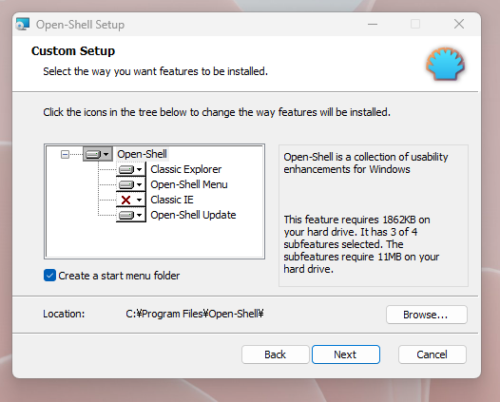 Windowsのスタートメニューをカスタマイズして使いやすくするソフト 『Open-Shell Menu』 - PCあれこれ探索