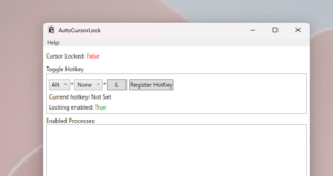 指定したアプリからマウス移動を禁止できるソフト 『AutoCursorLock』 - PCあれこれ探索