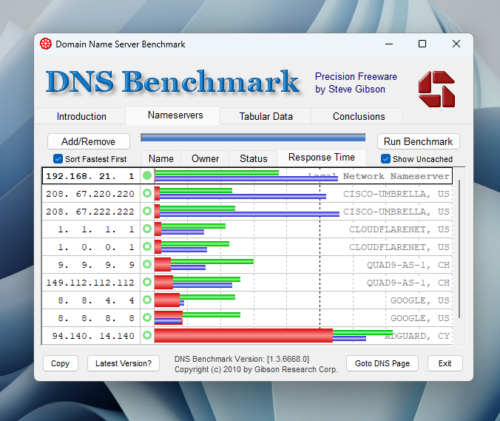 最速DNSを自分の環境で測定できるソフト 『DNSBench』 - PCあれこれ探索