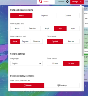 世界中の風速をリアルタイム表示、1週間先の風予報も見れるWebサービス 『Windfinder』 - PCあれこれ探索