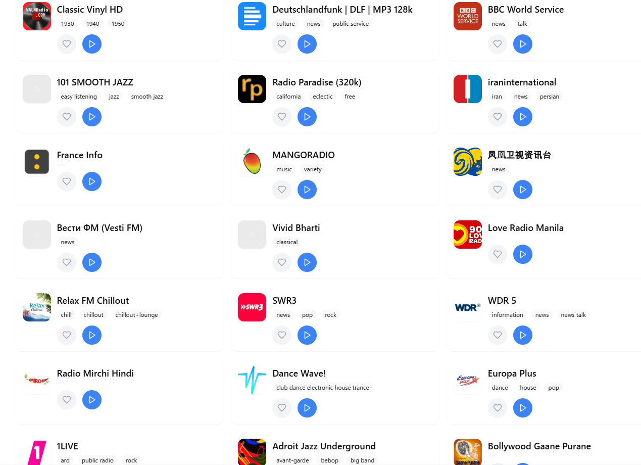 無料で世界中の音楽、ラジオが聴き放題なBGMに最適なWebサービス 『Live Global Radio Stations』 - PCあれこれ探索