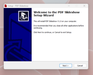 プレゼン時に便利!! PDFをスライドショーで再生できるソフト 『PDF Slideshow』 - PCあれこれ探索