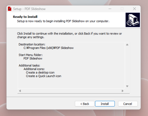 プレゼン時に便利!! PDFをスライドショーで再生できるソフト 『PDF Slideshow』 - PCあれこれ探索
