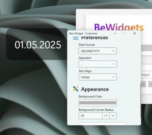 簡単で使いやすいデスクトップにウィジェット表示できるアプリ 『BeWidgets』 - PCあれこれ探索